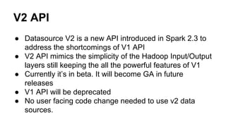 Introduction to Datasource V2 API | PPT