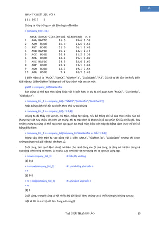 Introduction to data statistics with r - Part I (in Vietnamese) | PDF