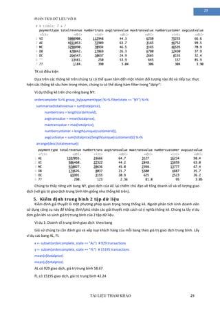 Introduction to data statistics with r - Part I (in Vietnamese) | PDF