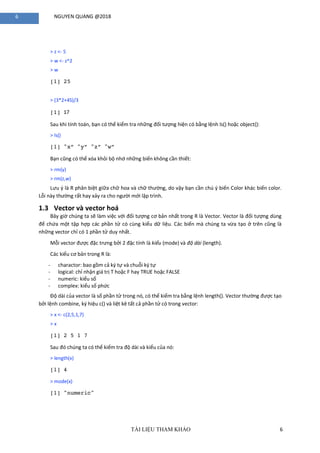 Introduction to data statistics with r - Part I (in Vietnamese) | PDF