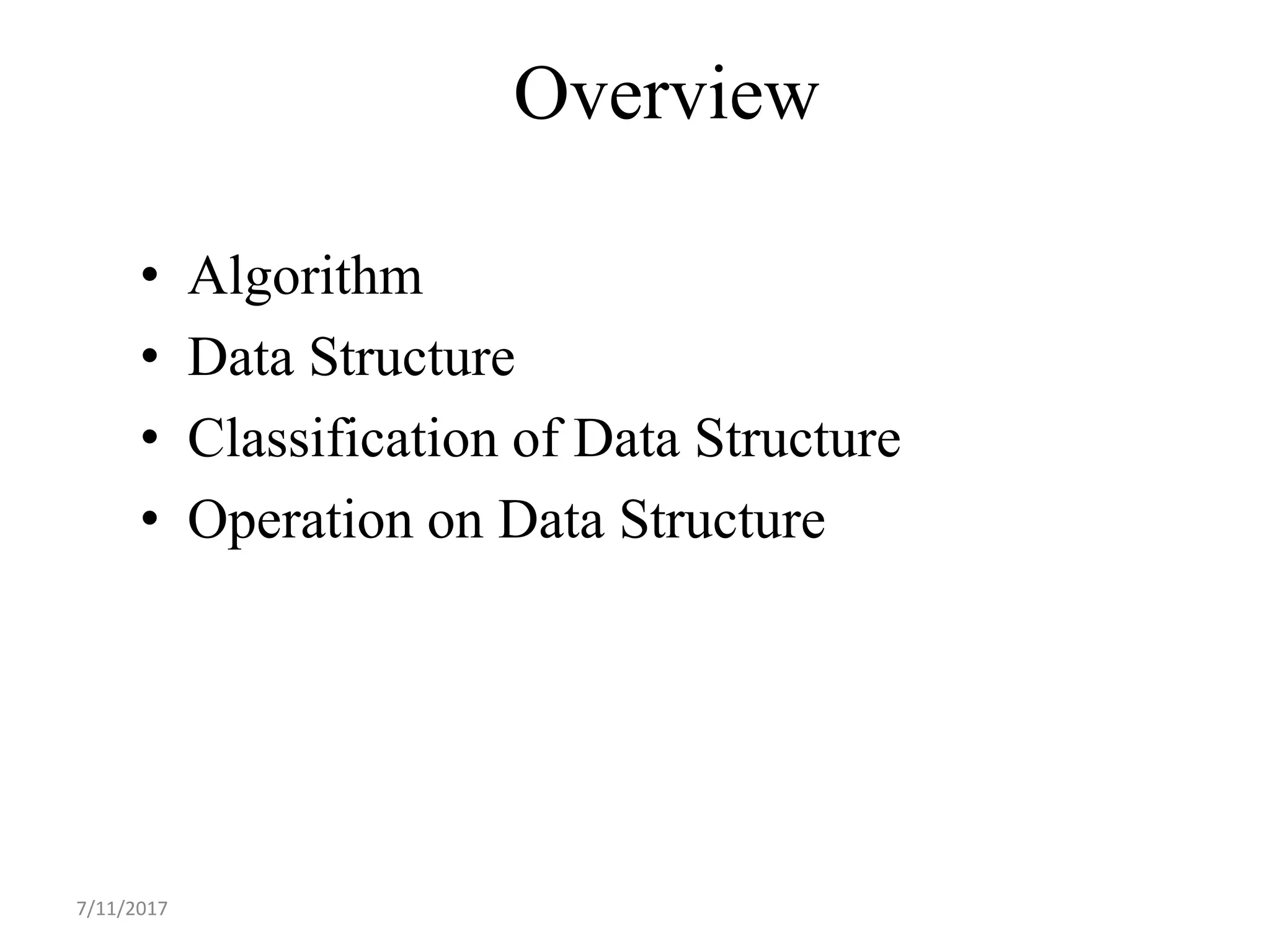 Introduction to data structure | PPT