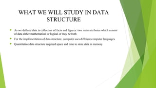 Introduction to data structure | PPT