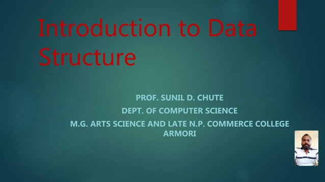 Introduction to data structure | PPT