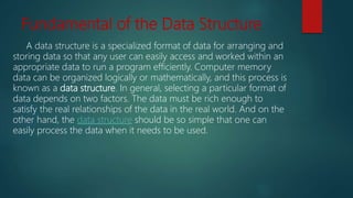 Introduction to data structure | PPT