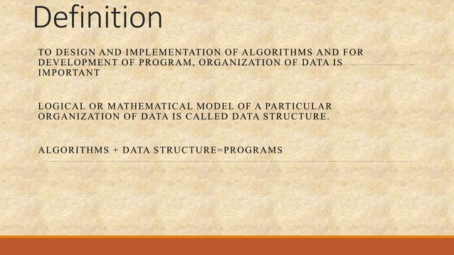 Introduction to data structure | PPT