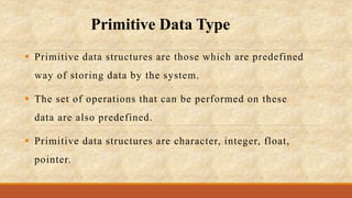 Introduction to data structure | PPT