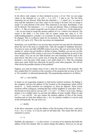 e computer notes - Introduction to data structures | PDF