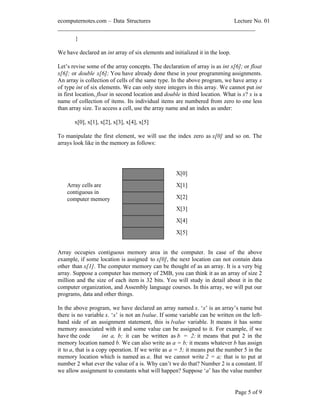 computer notes - Introduction to data structures | PDF