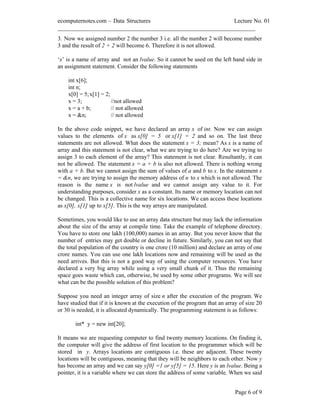 computer notes - Introduction to data structures | PDF