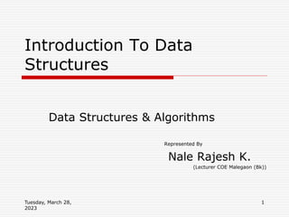 Introduction To Data Structures.ppt | Programming Languages | Computing