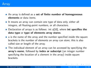 Introduction to Data Structures . | PDF