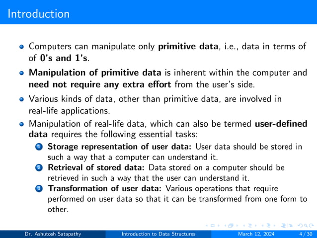Introduction to Data Structures . | PDF | Databases | Computer Software ...