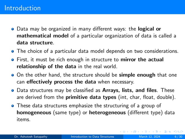 Introduction to Data Structures . | PDF | Databases | Computer Software ...