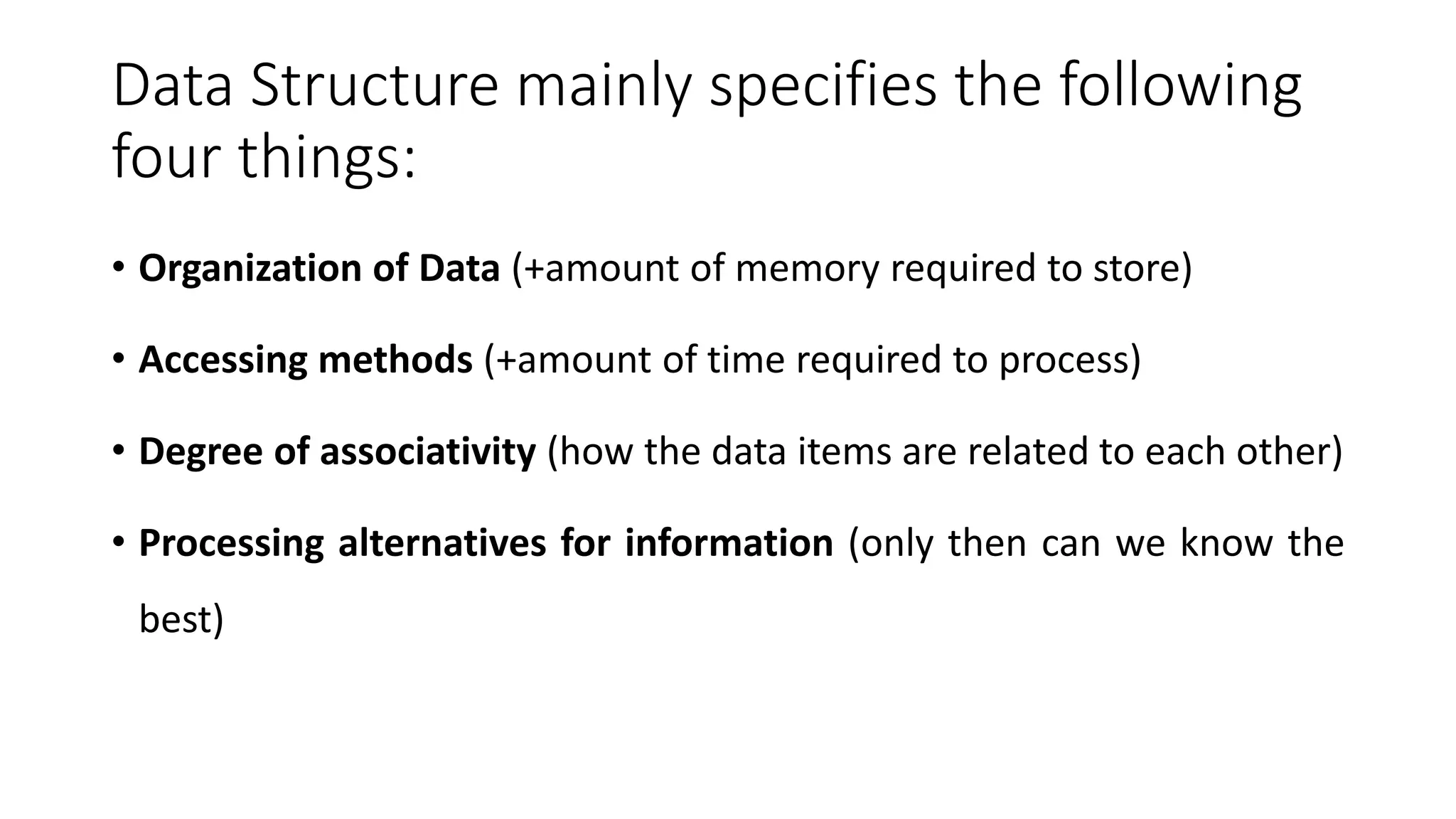 Data Structures Introduction To Data Structures Ppt