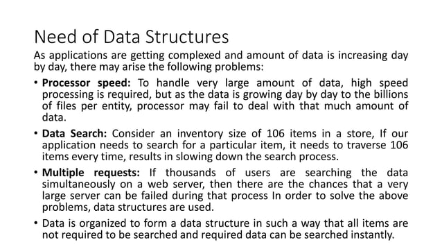 Data Structures Introduction To Data Structures Ppt