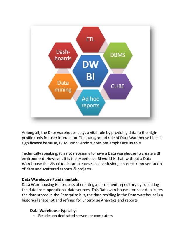 Introduction to data warehousing and business intelligence | PDF