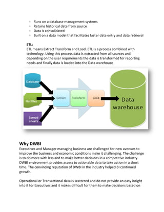 Introduction to data warehousing and business intelligence | PDF