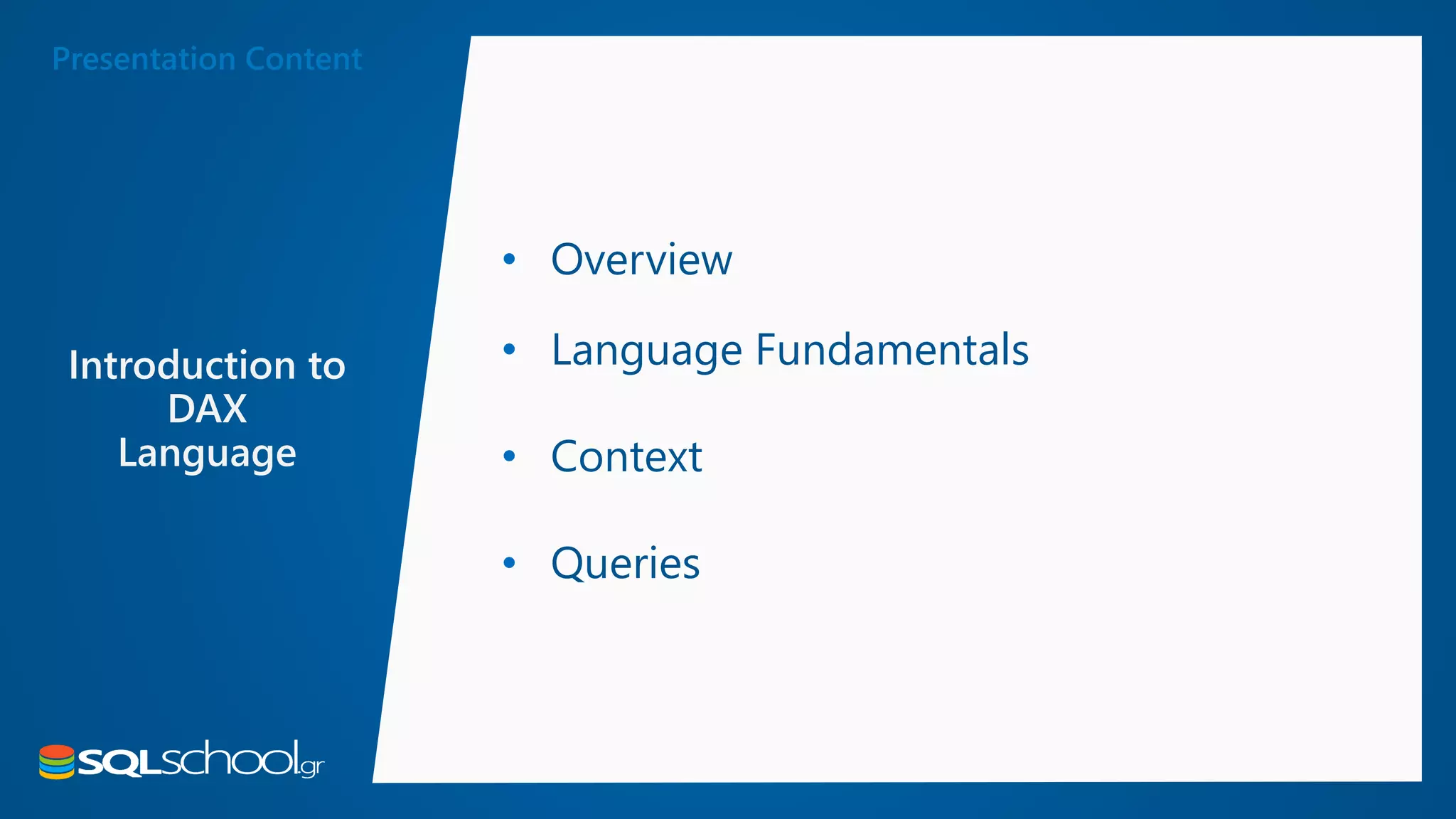 Introduction to DAX Language | PDF