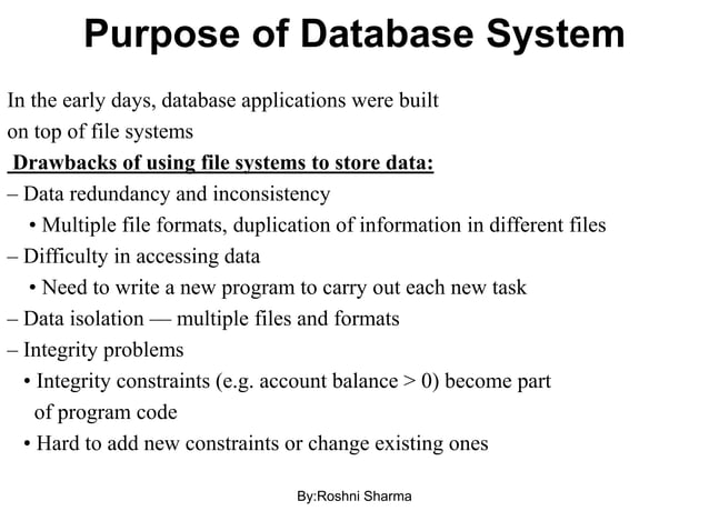 Introduction to Database Management System.ppt | Databases | Computer Software and Applications