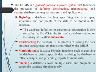 Introduction to Database Management System.pptx | Databases | Computer ...