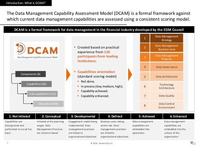 Introduction to DCAM, the Data Management Capability Assessment Model