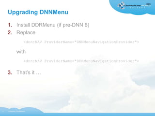 Introduction to DDRMenu | PPT