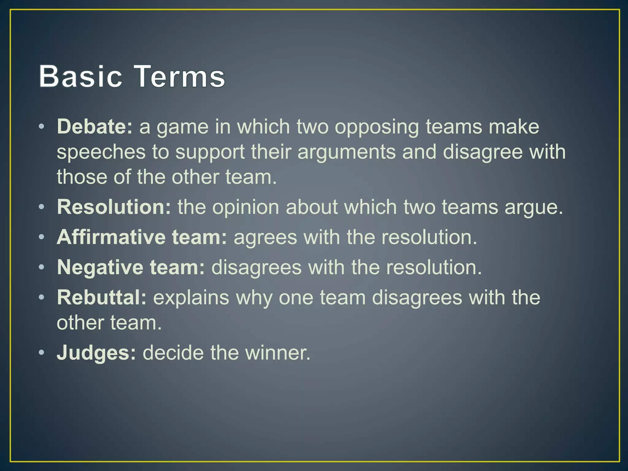 Introduction to debate | PPTX