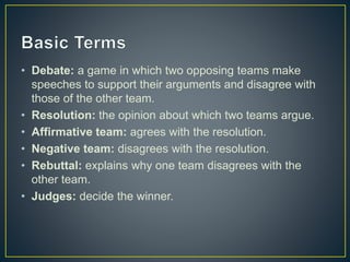 Introduction to debate | PPTX