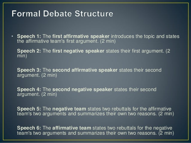 Introduction to debate