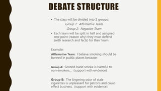 A brief introduction to debate skill for ENG154 | PPTX
