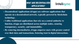Introduction to Decentralized Applications (dApps) | PDF