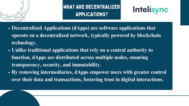 Introduction to Decentralized Applications (dApps) | PDF