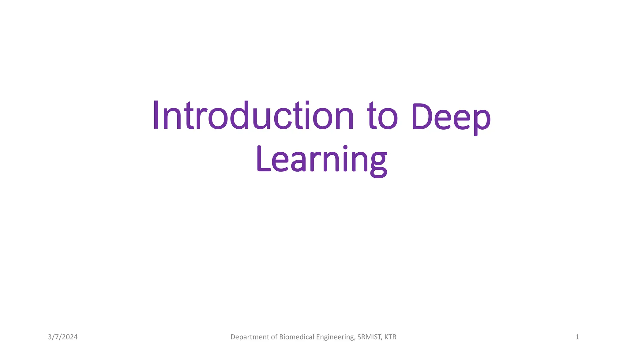 Introduction To Deep Learning Techniquepptx Artificial Intelligence