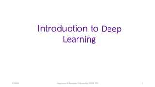 Introduction to Deep Learning Technique.pptx | Artificial Intelligence ...