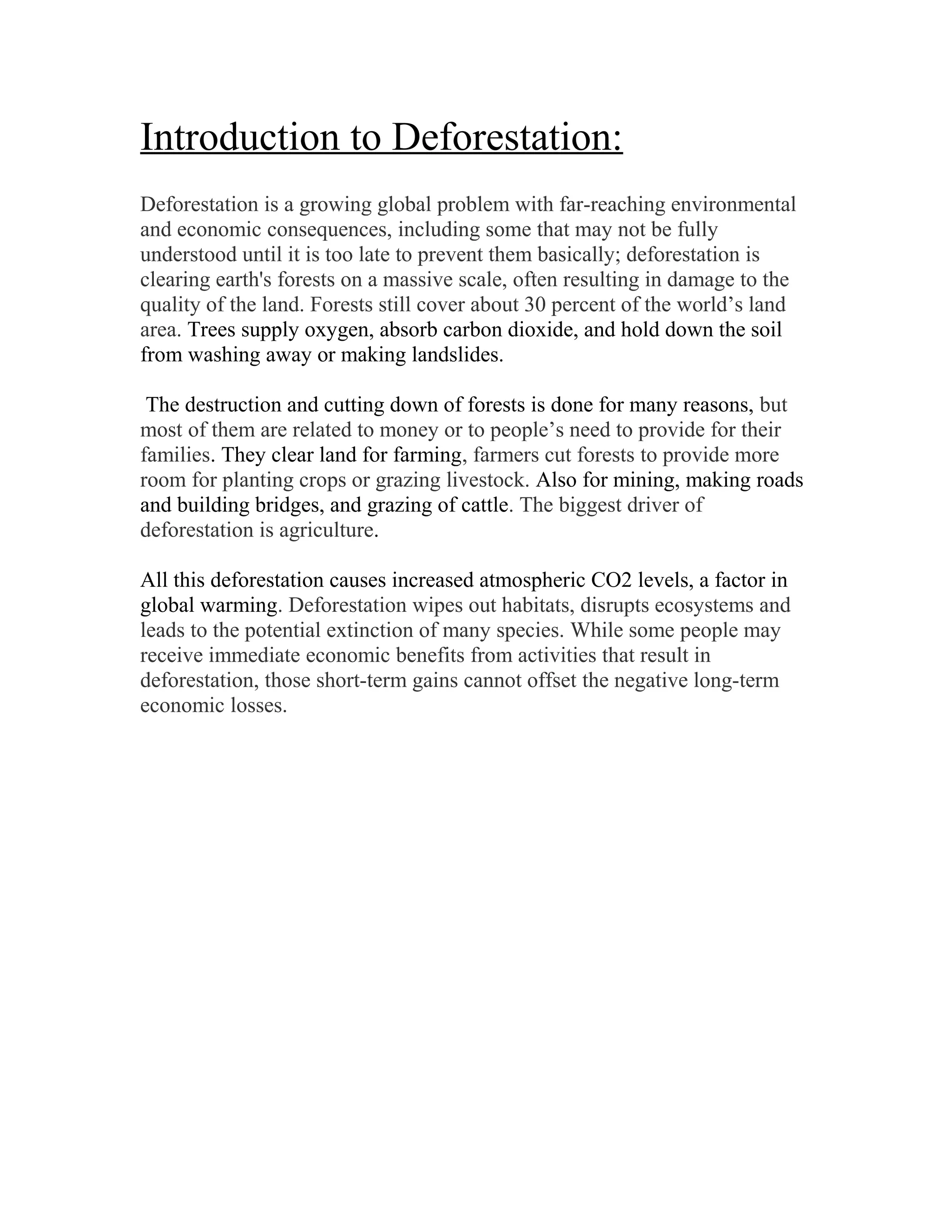 Introduction to deforestation | DOC