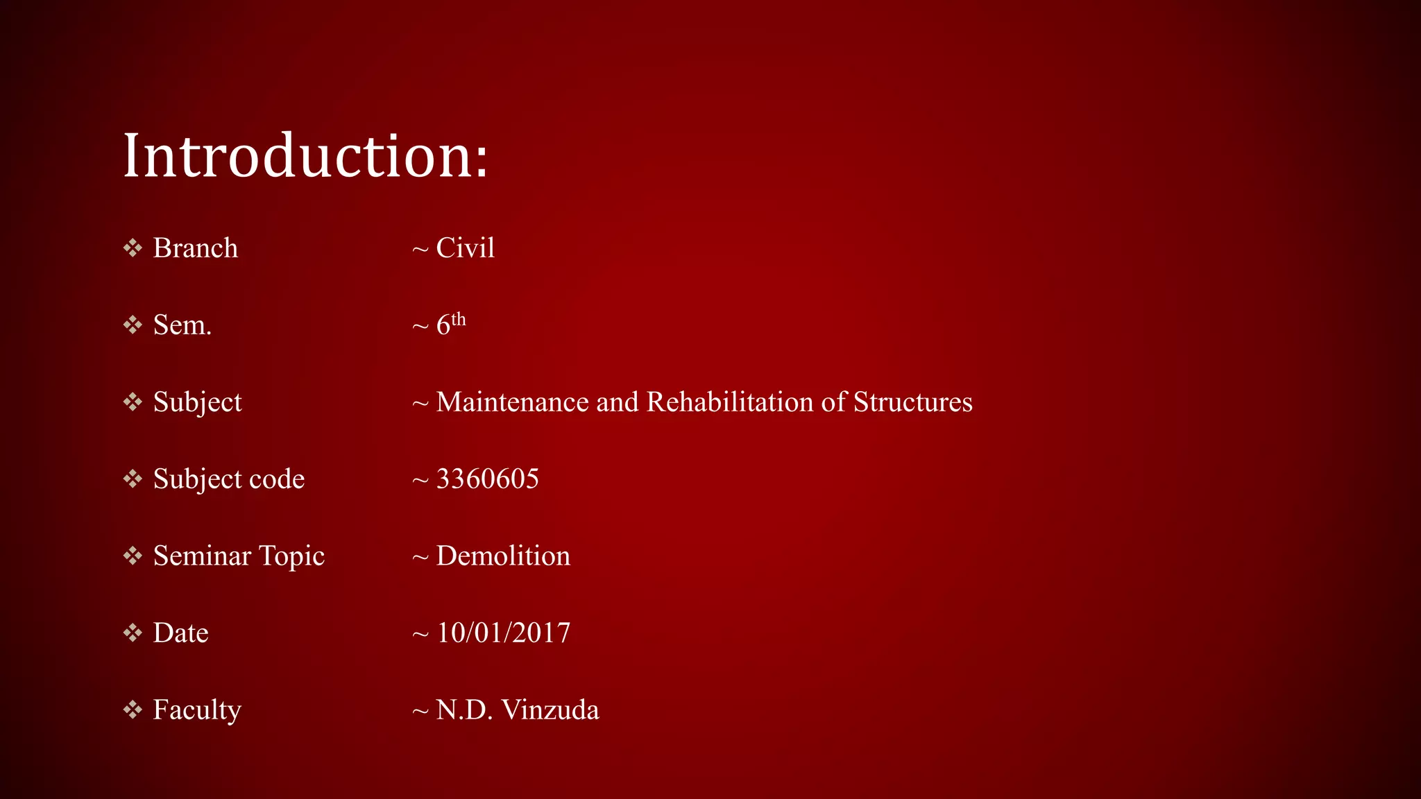 Introduction to demolition | PPTX