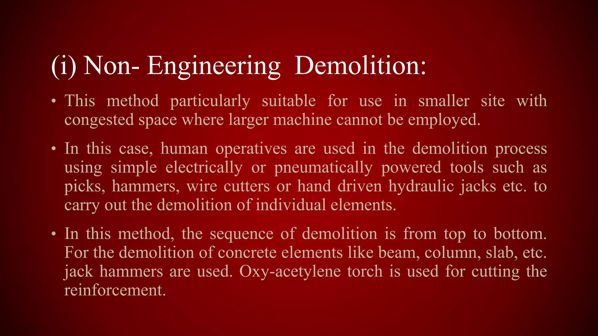 Introduction to demolition | PPTX