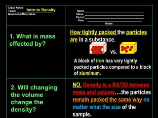 Introduction to Density | PPT