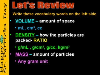 Introduction to Density | PPT