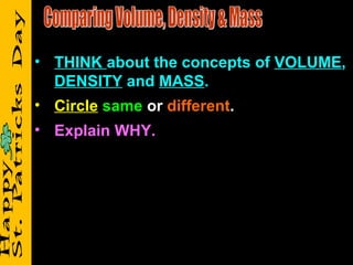 Introduction to Density | PPT