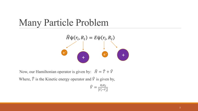 Introduction to density functional theory | PPTX | Chemistry | Science
