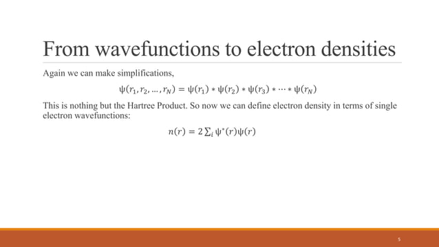 Introduction to density functional theory | PPTX | Chemistry | Science