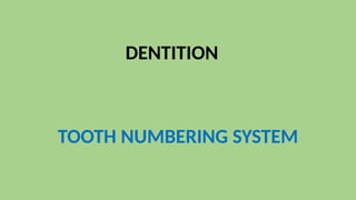 Introduction to Dental Anatomy and Tooth numbering system | PPTX