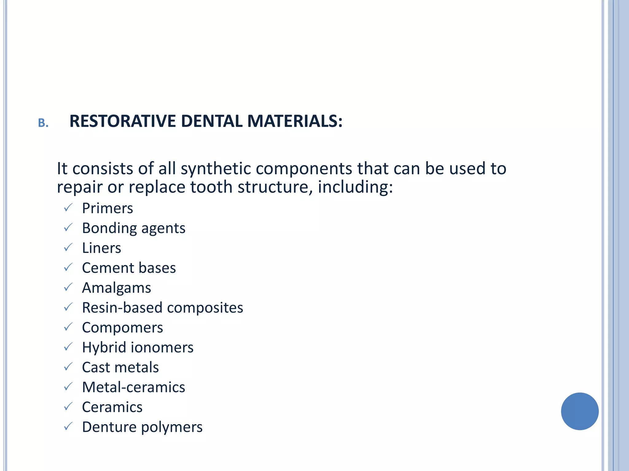 Introduction to Dental Materials | PPTX
