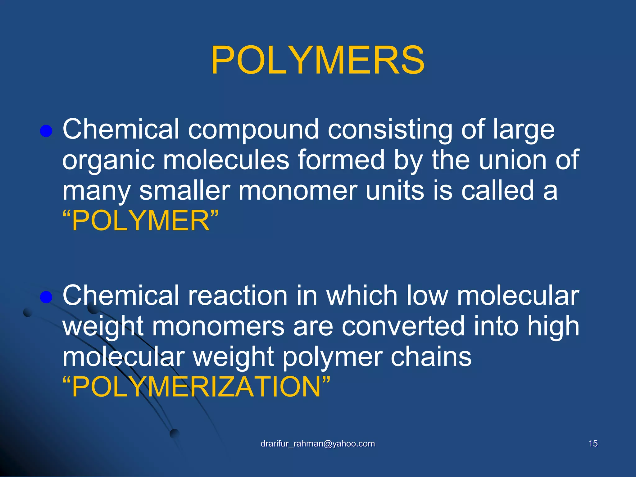 Introduction to dental materials Lecture 1-2 | PPSX