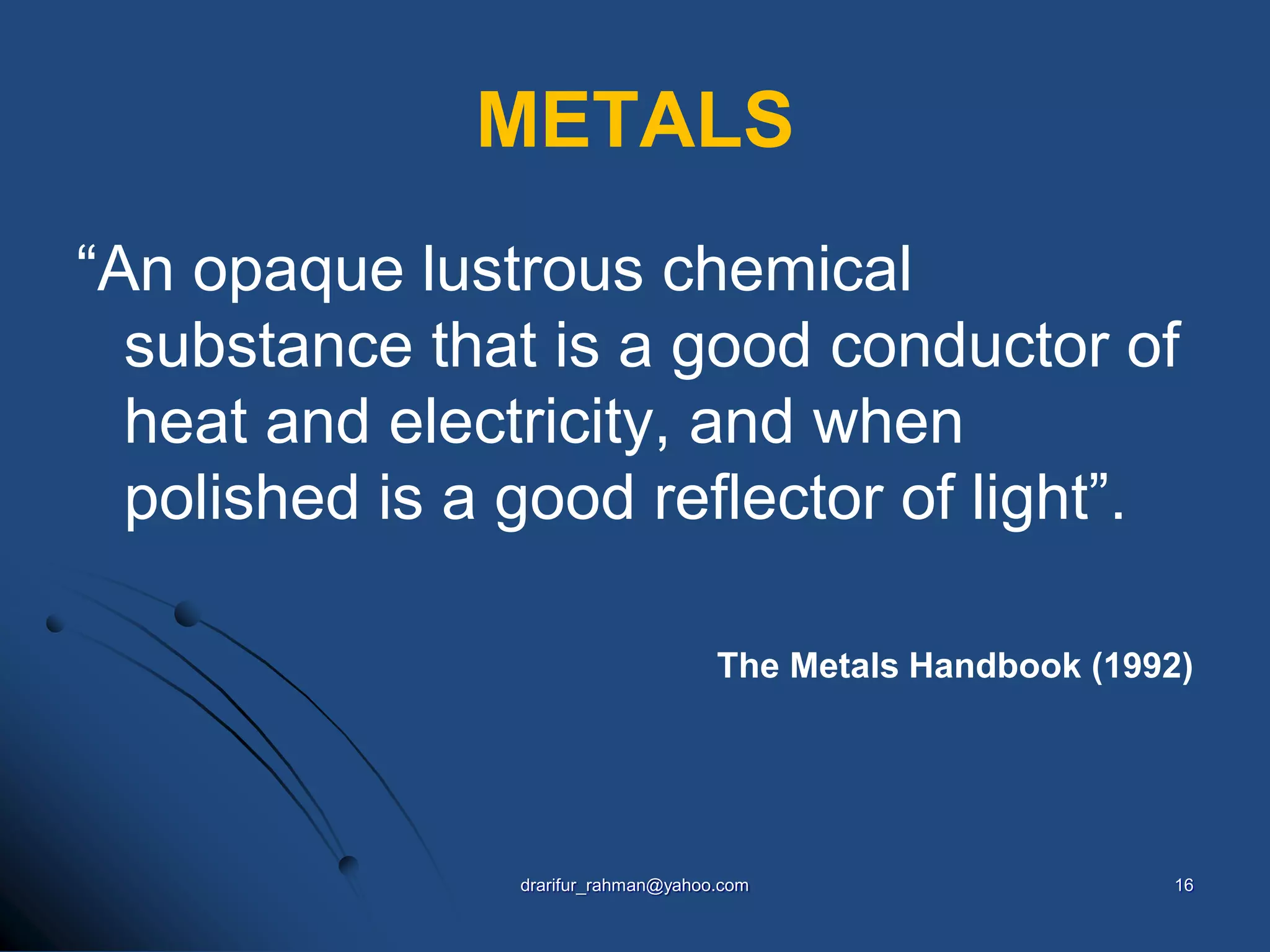 Introduction to dental materials Lecture 1-2 | PPSX