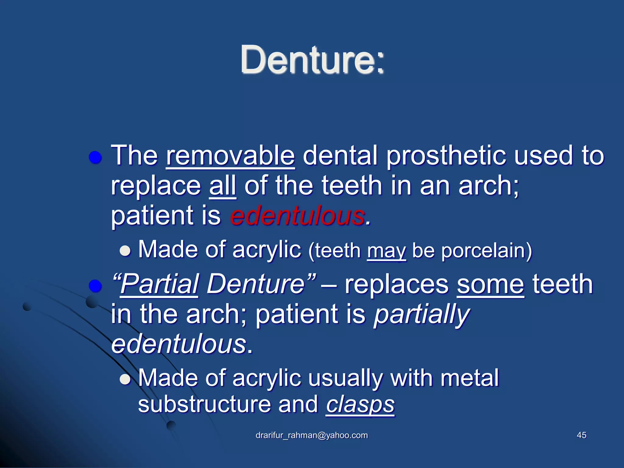 Introduction to dental materials Lecture 1-2 | PPSX