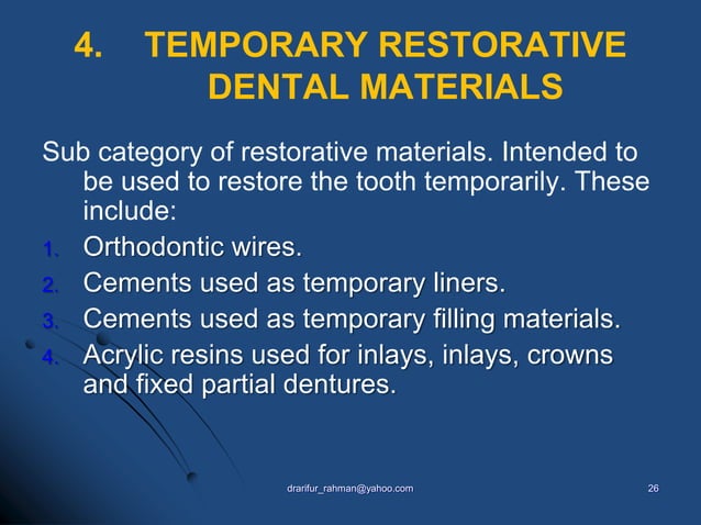 Introduction to dental materials Lecture 1-2 | PPSX
