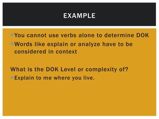 Depth of Knowledge in Math | PPTX