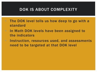 Depth of Knowledge in Math | PPTX